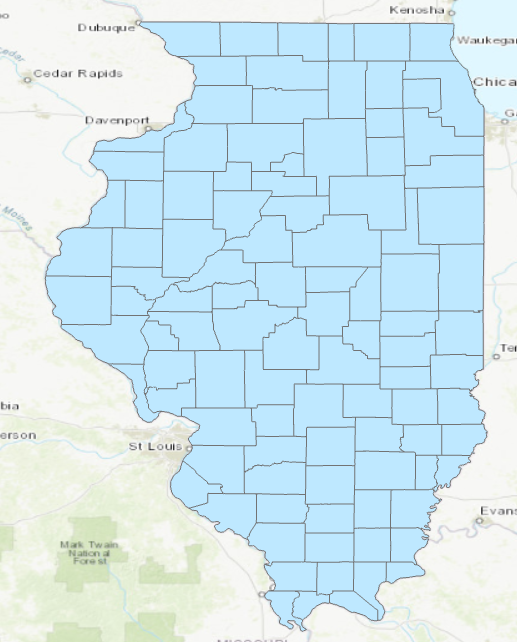 Map of Illinois | Spatialnode